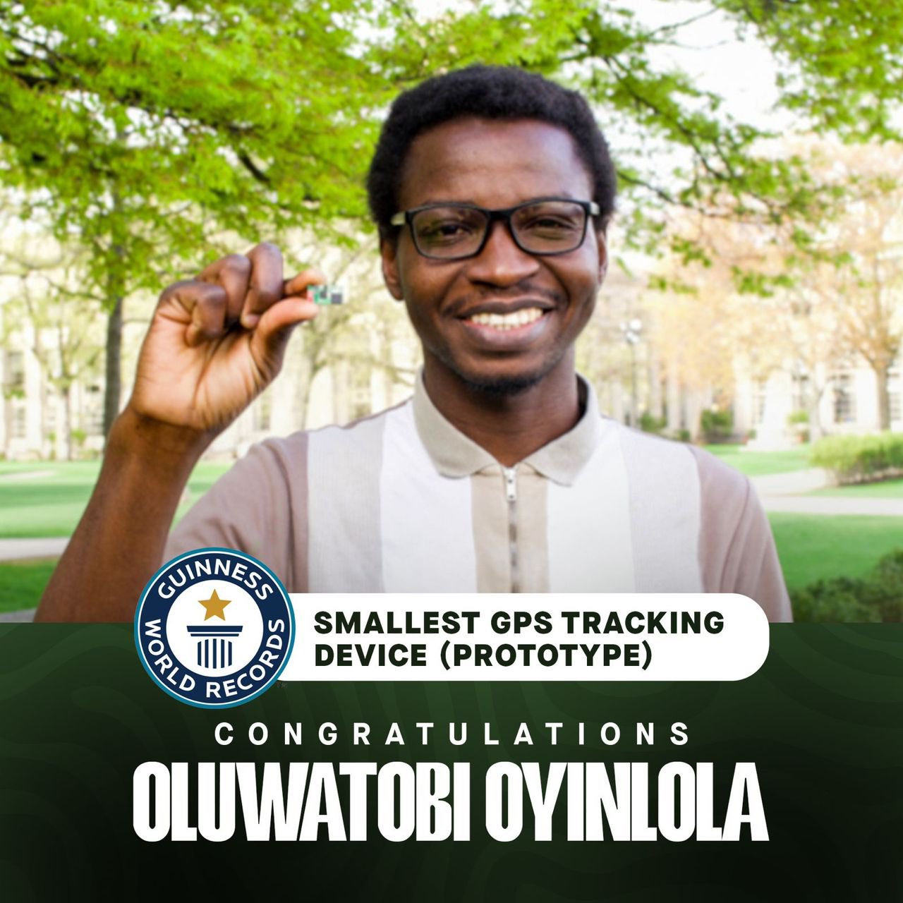 Nigerian Tech Protégé Develops World’s Smallest GPS Tracking Device - TechnoMag