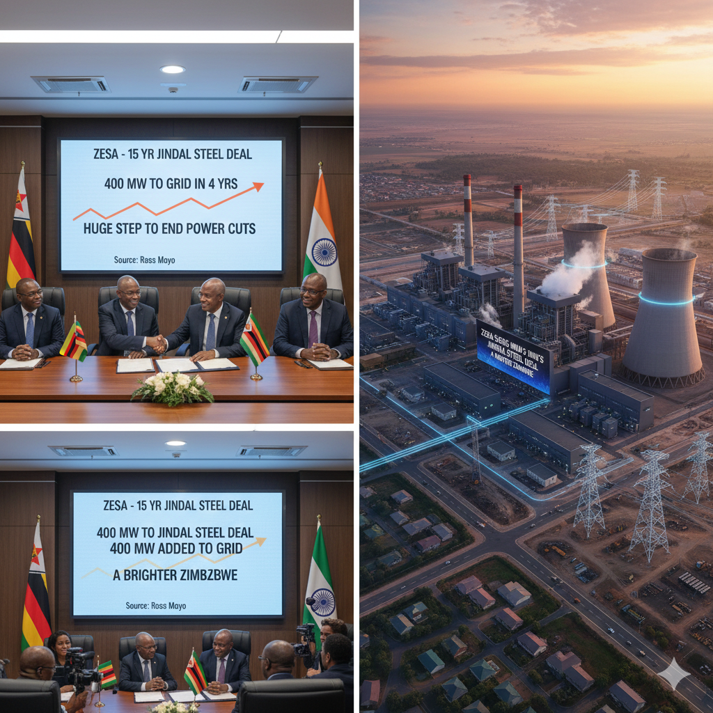 ZESA Signs 15 yr India's Jindal Steel Deal adding 400 MW to grid in 4 ...